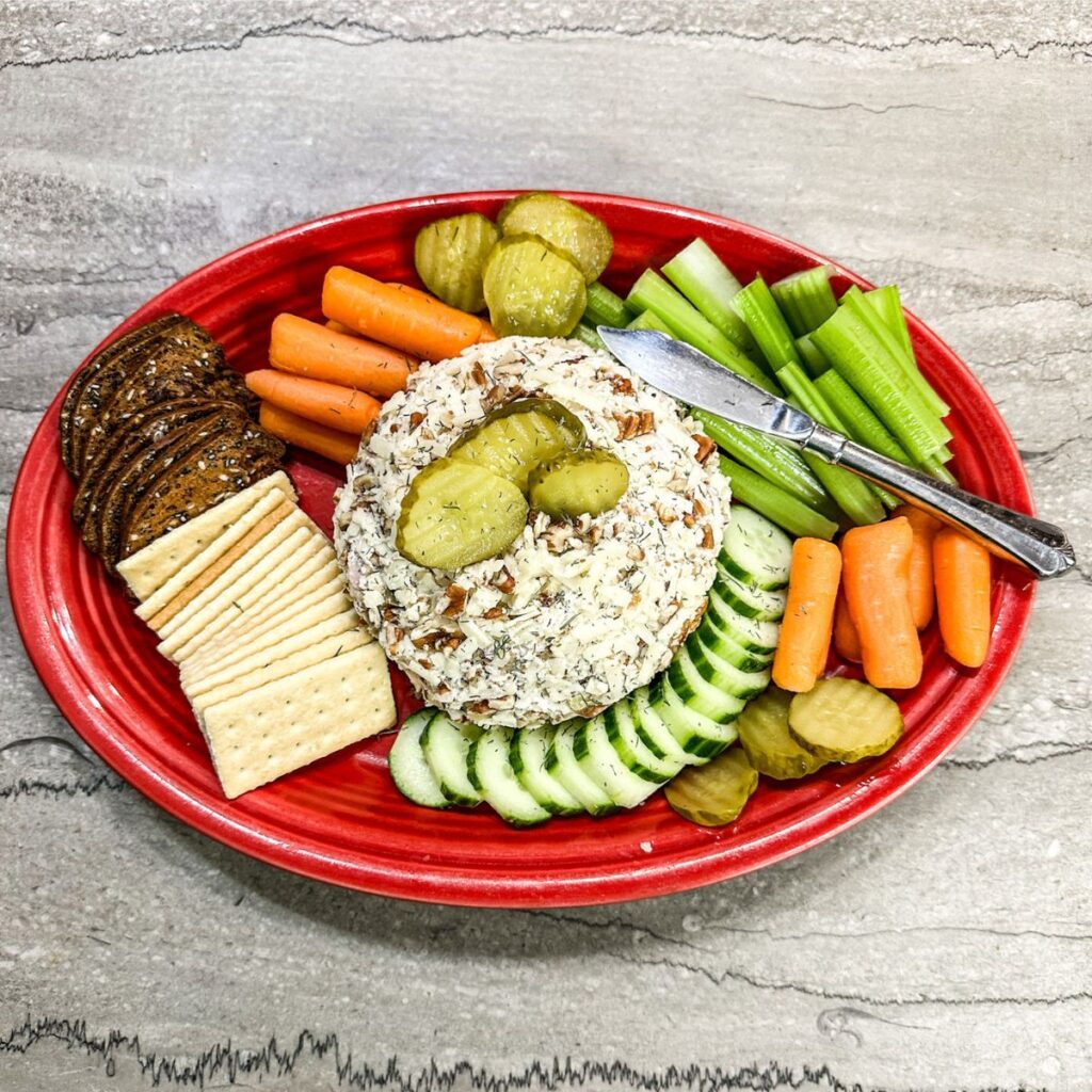 Dill Pickle Cheese Ball - Laughing Rooster Eats
