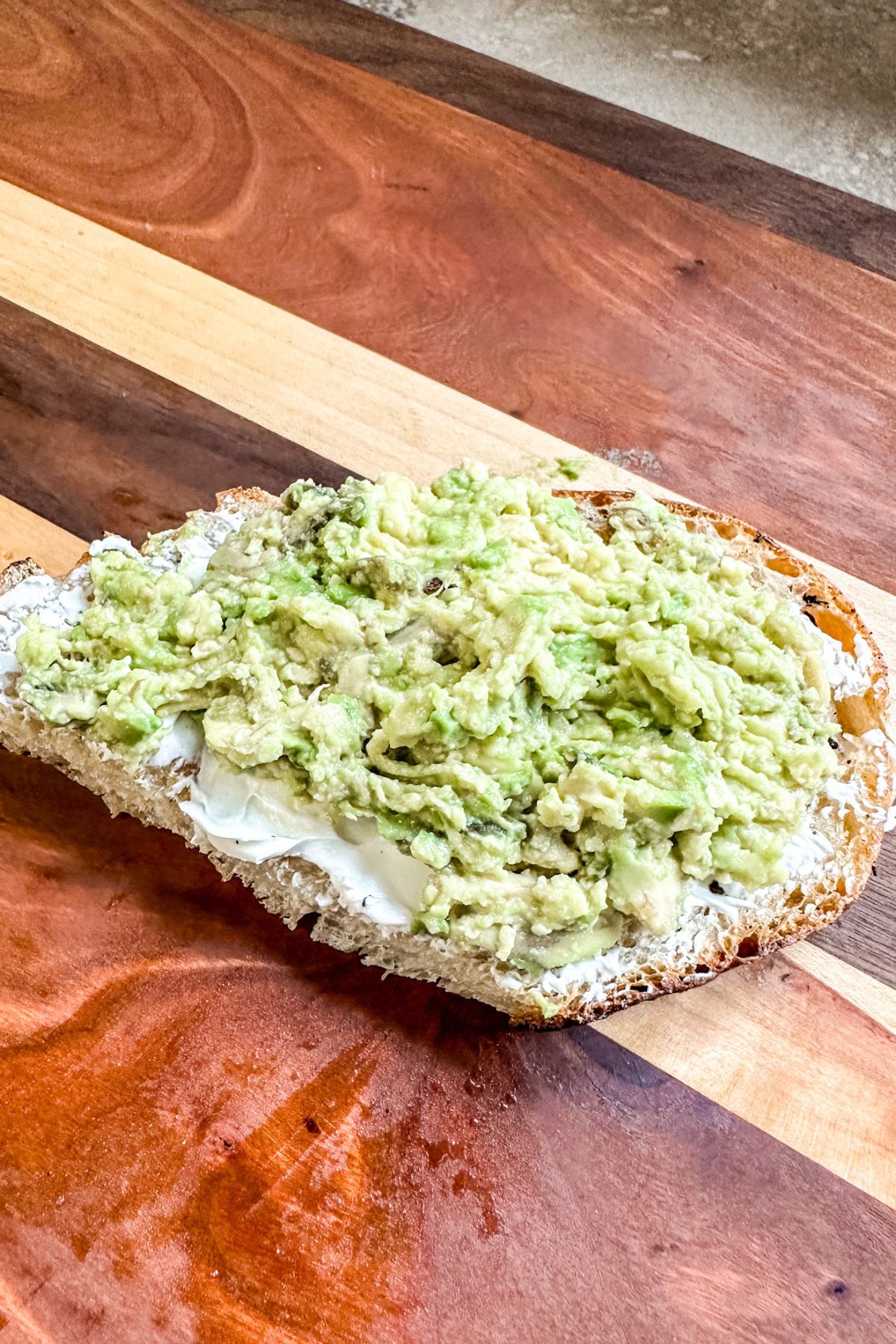 Avocado Cream Cheese Toast - Laughing Rooster Eats