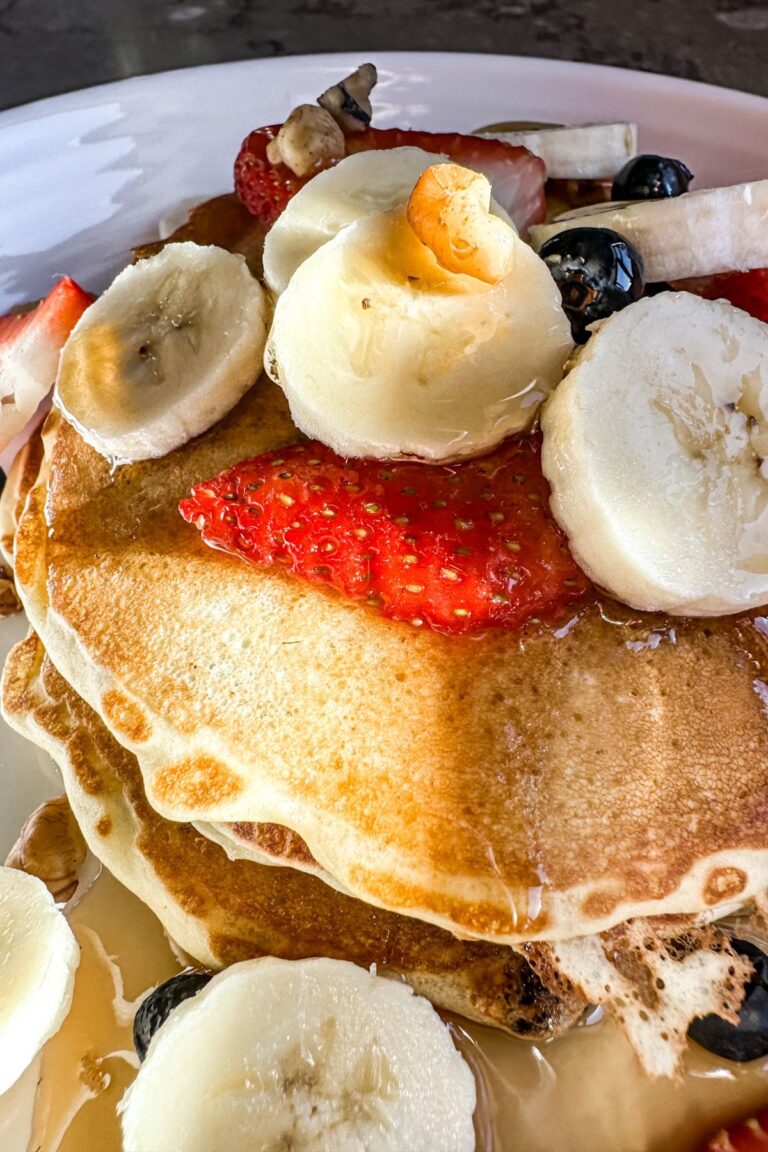Easy Pancakes with Fruit - Laughing Rooster Eats