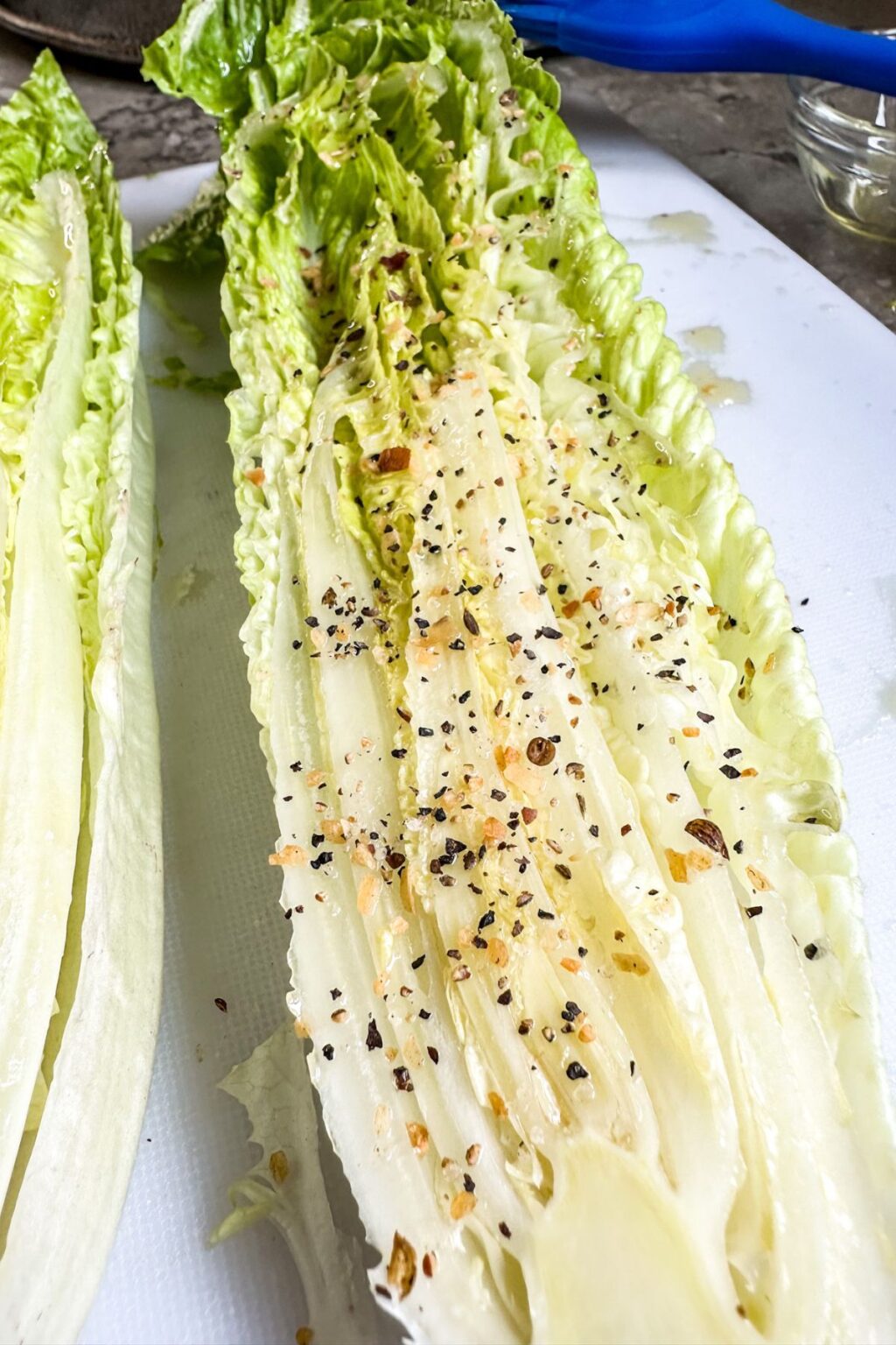 Roasted Romaine Lettuce Salad - Laughing Rooster Eats