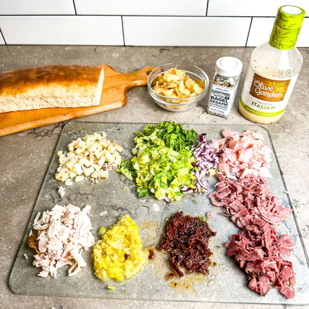 Chopped Italian Sub Sandwich