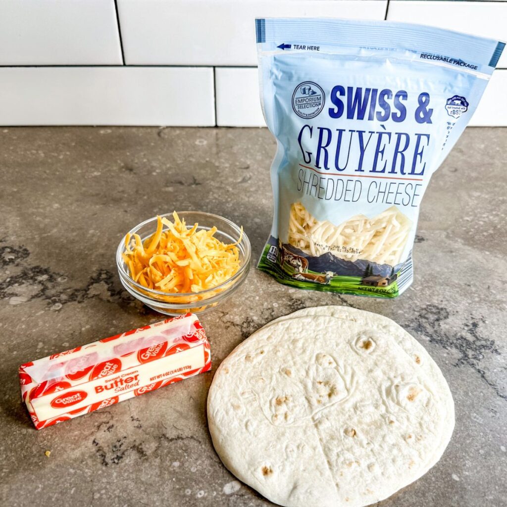 Cheese Crusted Quesadillas - Laughing Rooster Eats