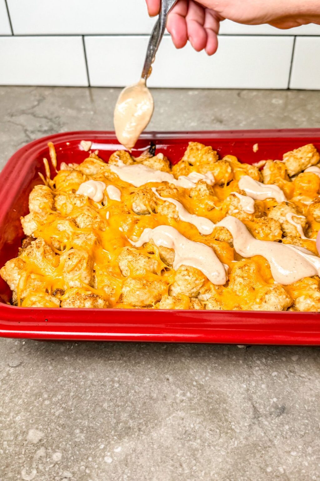 Pulled Pork Tater Tot Casserole